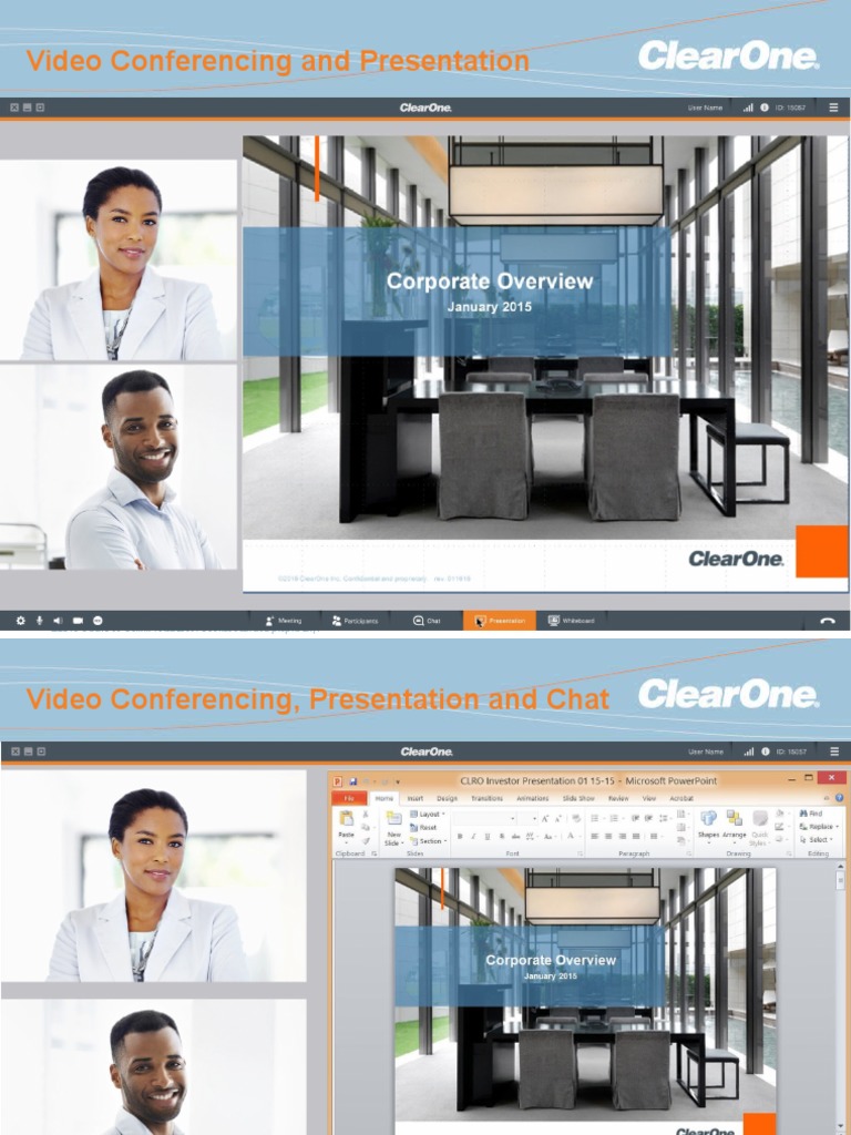 Video Conferencing and Presentation: ©2013 Clearone Communications ...