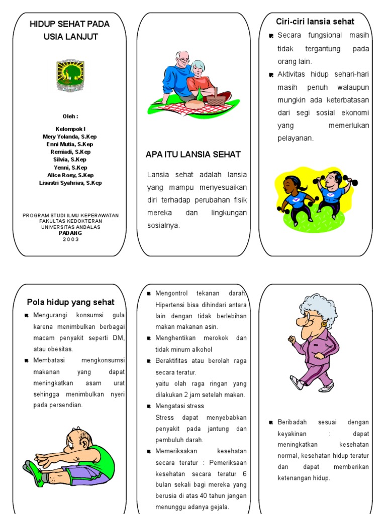 Leaflet Hidup Sehat Lansia