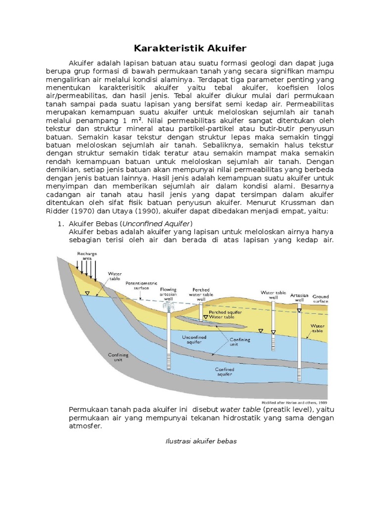 Karakteristik Akuifer dan Jenis-jenisnya | PDF