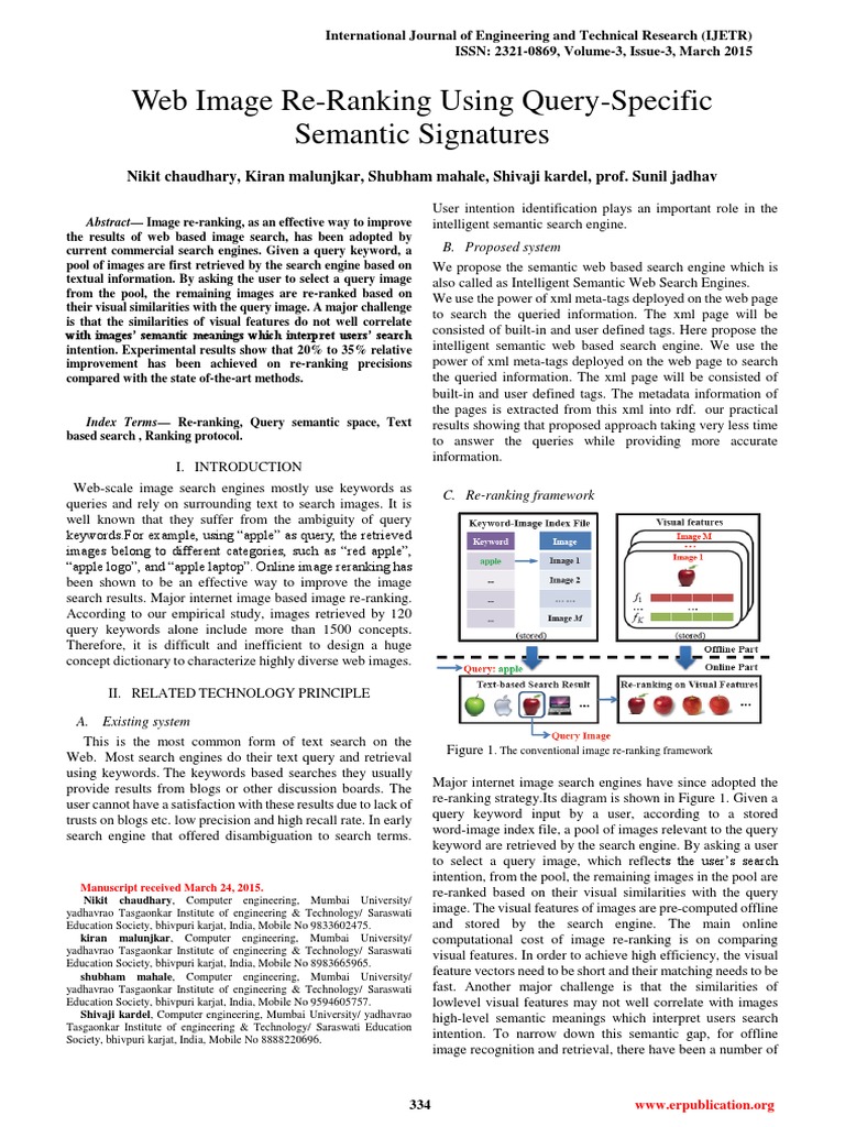 Web Image Re-Ranking Using Query-Specific Semantic Signatures | PDF | Information Retrieval ...