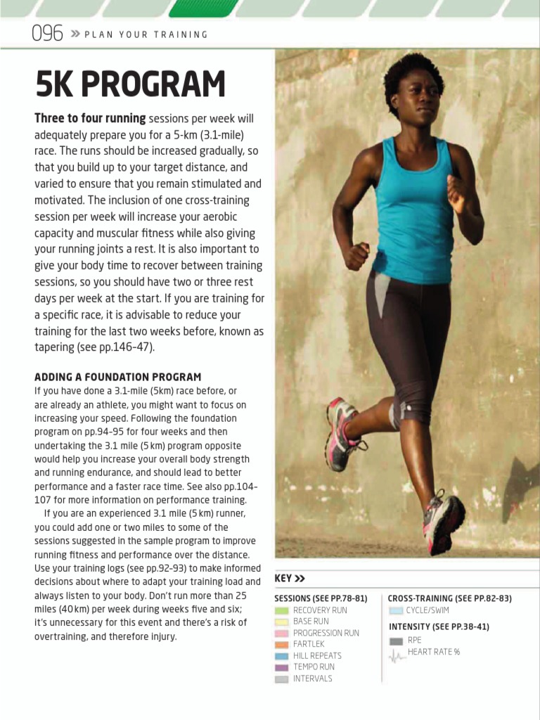 5K Program: Three To Four Running Sessions Per Week Will | PDF ...