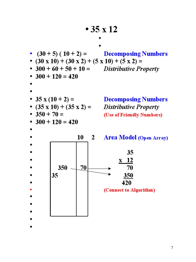 Decomposing Numbers: Distributive Property | PDF