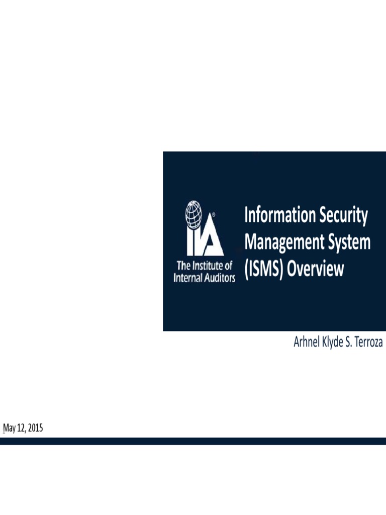 Information Security Management System (ISMS) Overview PDF | PDF ...