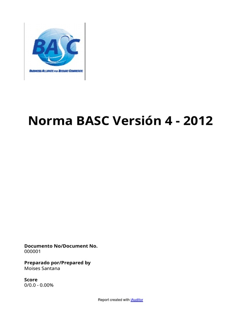 Norma BASC Versión 4 - 2012 | PDF | La seguridad informática | Seguridad