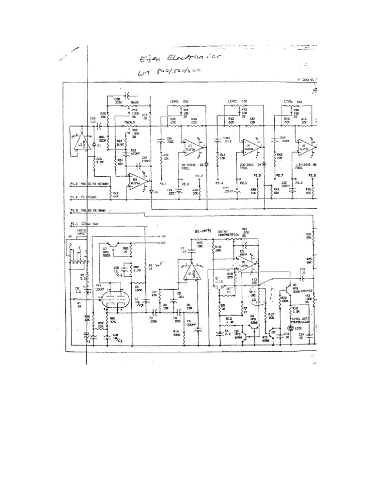 Eden WT500, WT600, WT800 - Schematic | PDF