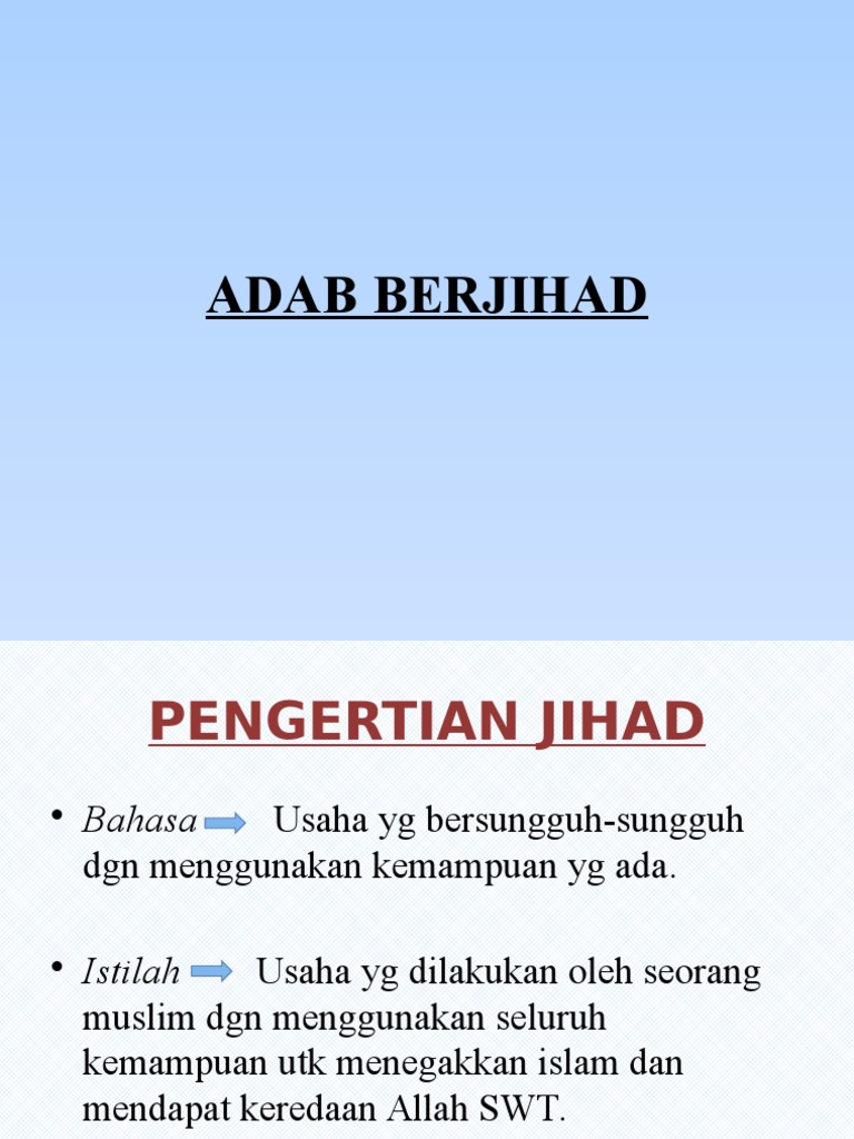 Adab Berjihad | PDF