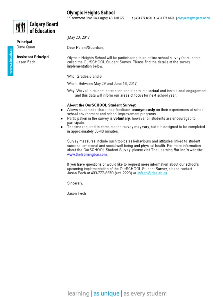 TTFM Parent Letter | PDF