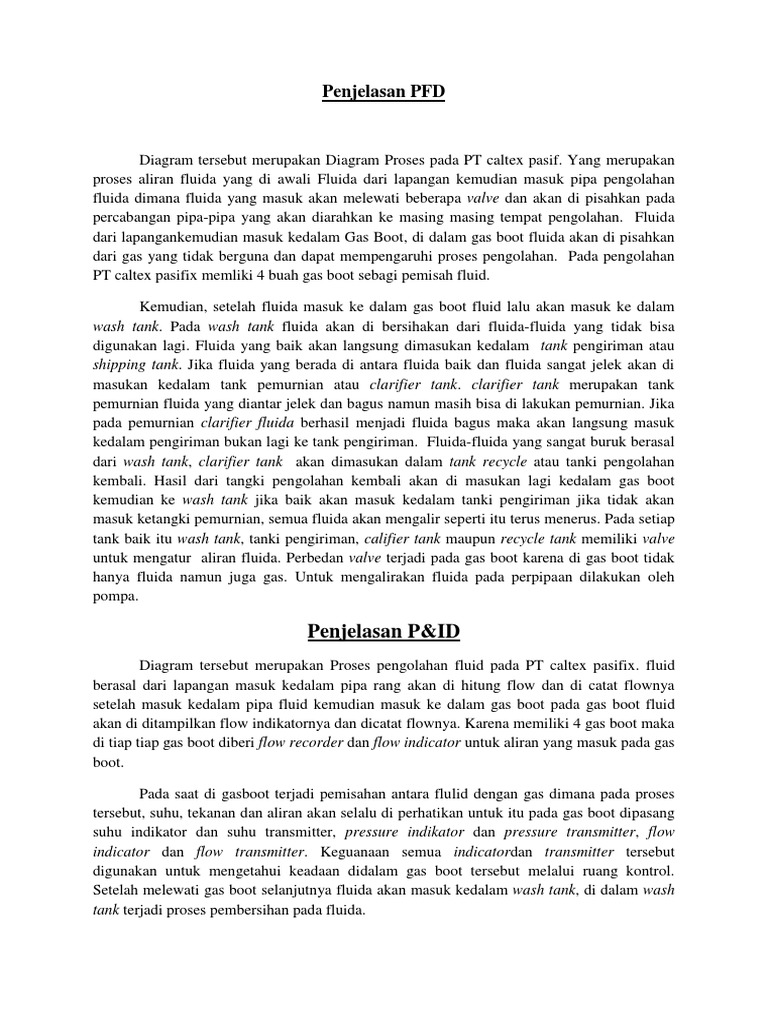 Penjelasan PFD Dan P&ID | PDF