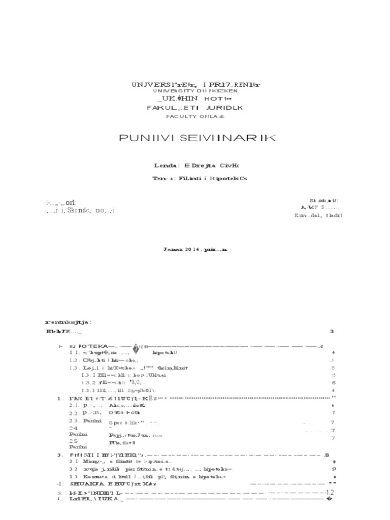 Punim Seminarik - Hipoteka | PDF