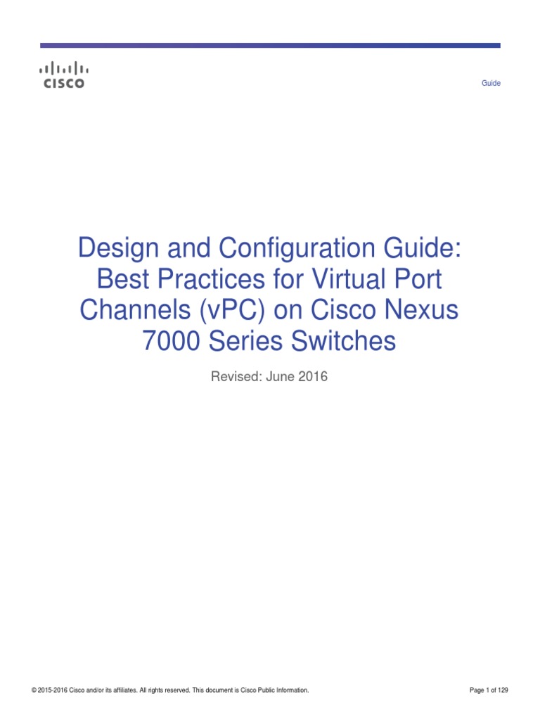 VPC Best Practices Design Guide PDF | PDF | Network Switch | Computer Network