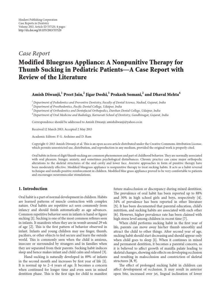 Modified Bluegrass Appliance PDF | PDF | Dentistry | Mouth