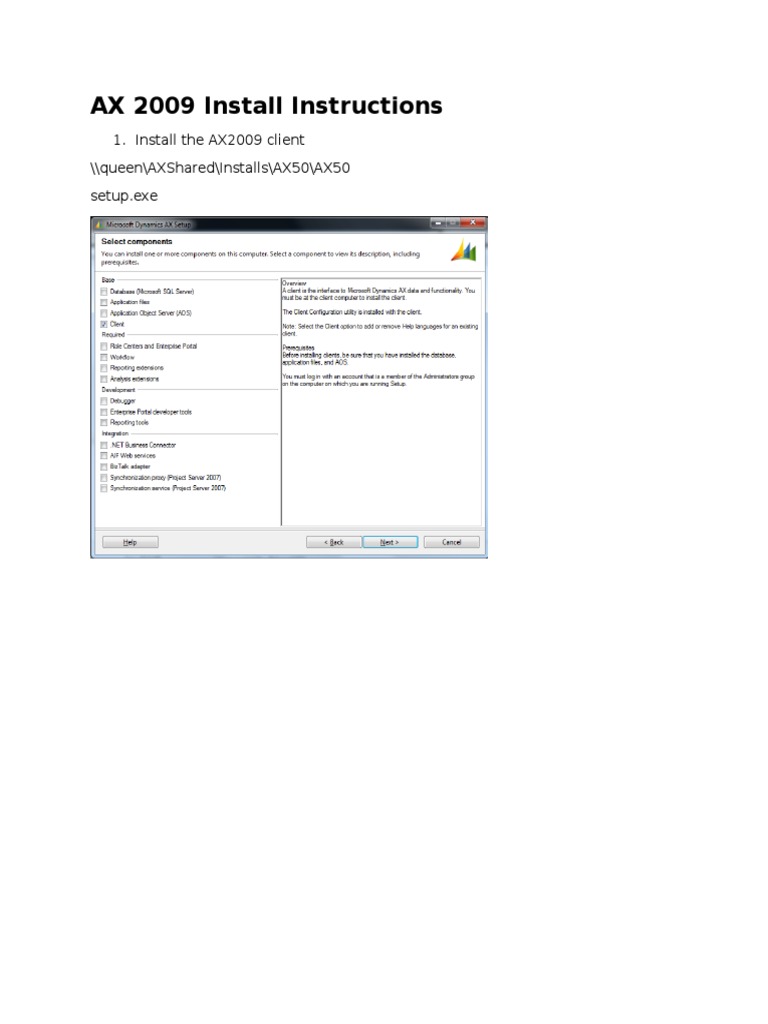 AX 2009 Installation Guide | PDF | Computers