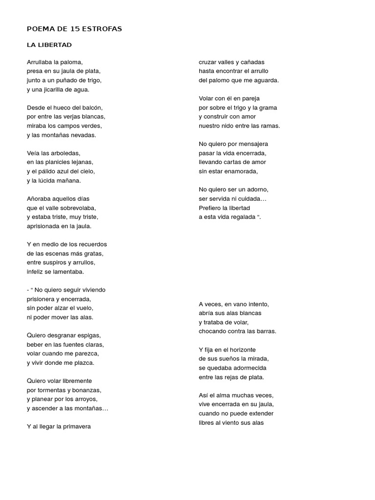 Poema de 15 Estrofas | Naturaleza