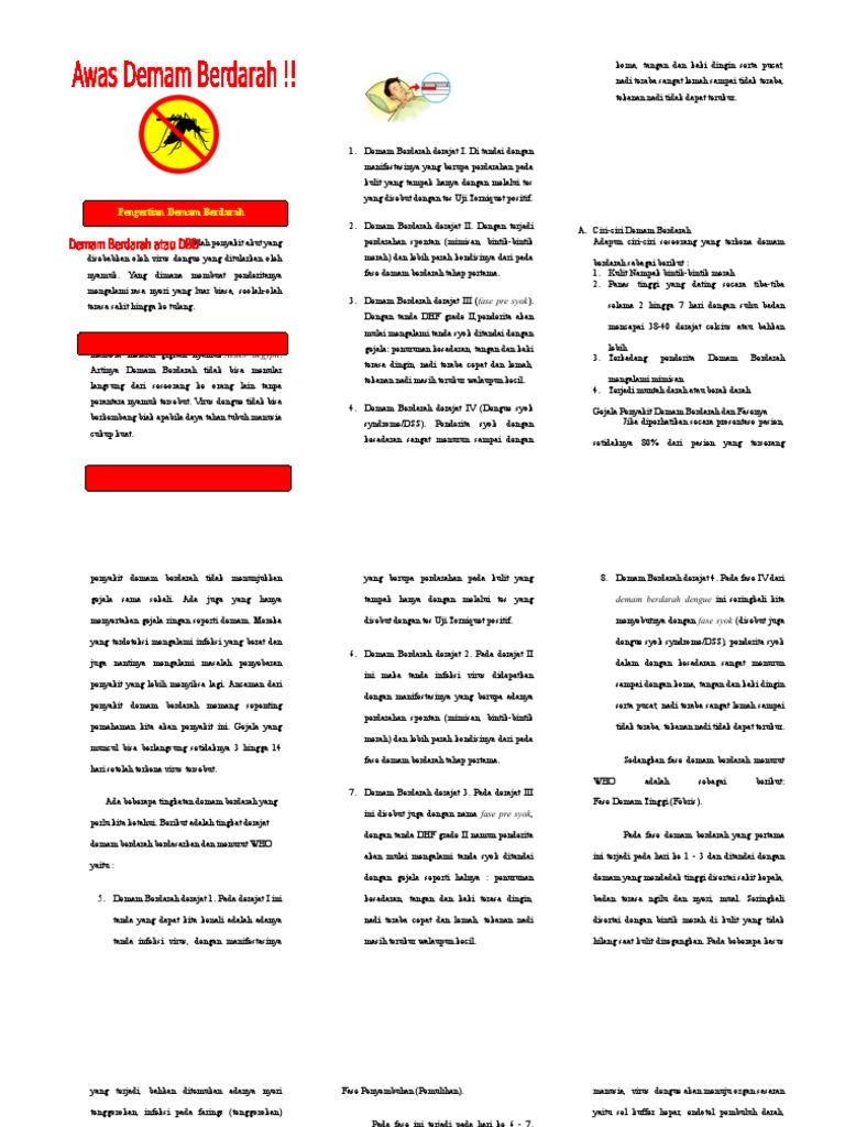 Leaflet Demam Berdarah | PDF
