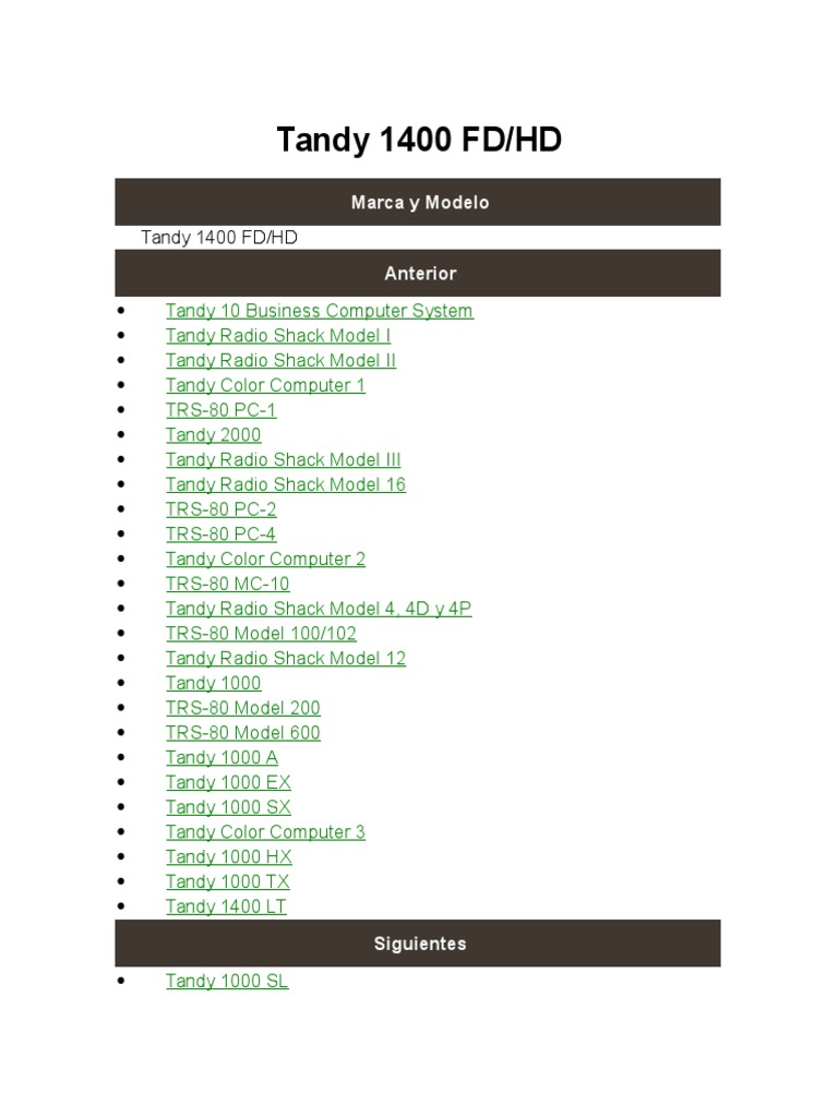Tandy 1400 FD | PDF