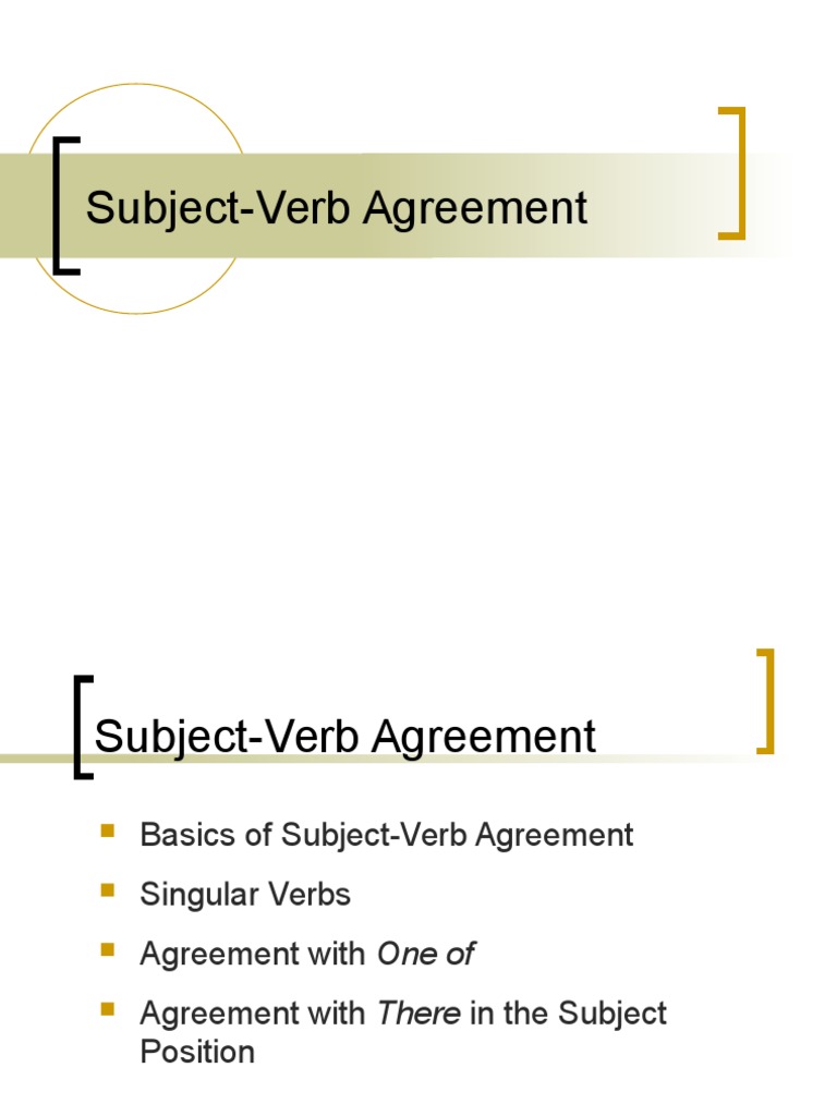 Understanding Subject-Verb Agreement | PDF | Grammatical Number | Verb