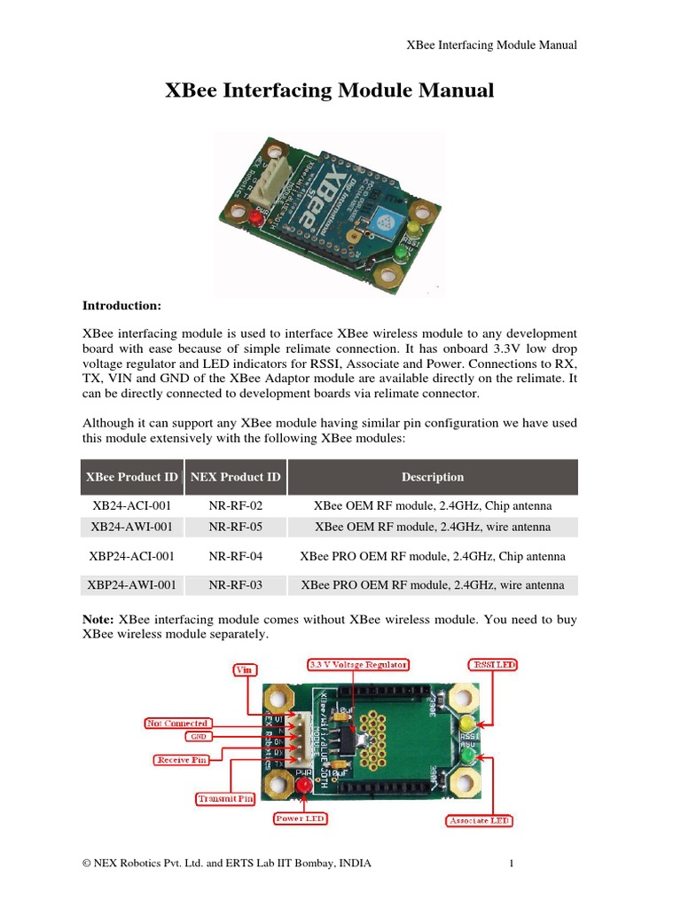Xbee Interfacing Module Manual | PDF | Wireless | Computer Engineering