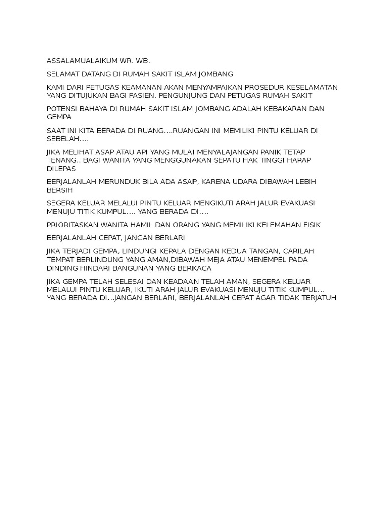 Safety Briefing Draft | PDF