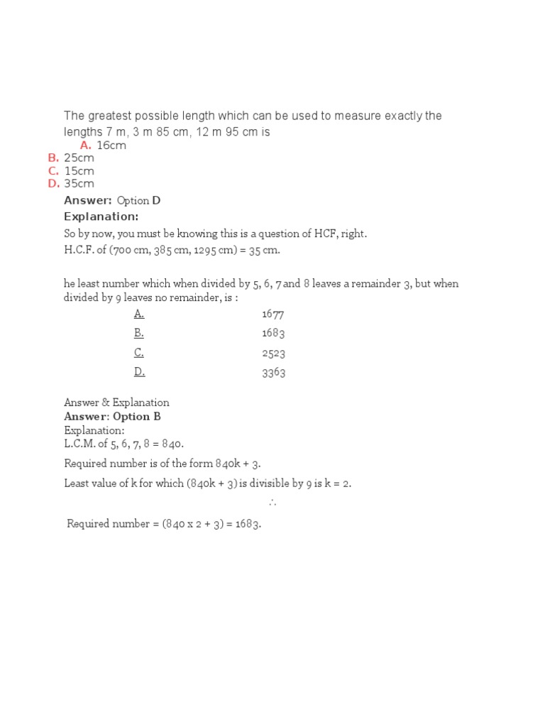 Greatest common factor and least common multiple word problems | PDF