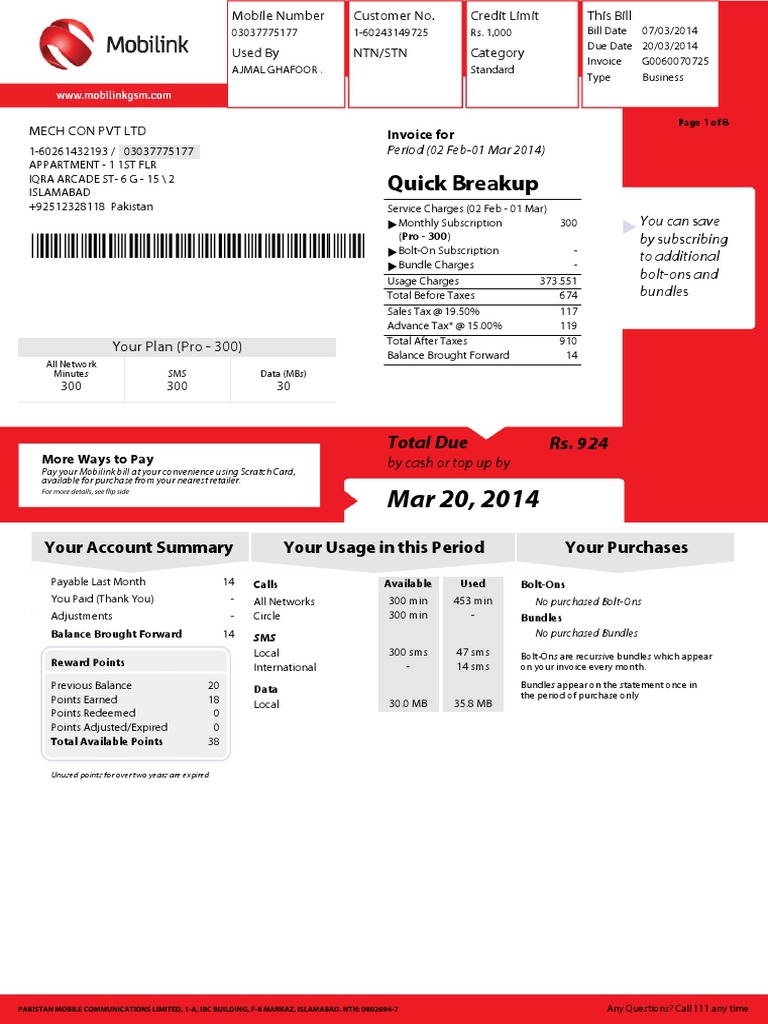 1-60261432193 G0060070725 | PDF | Invoice | Telecommunications