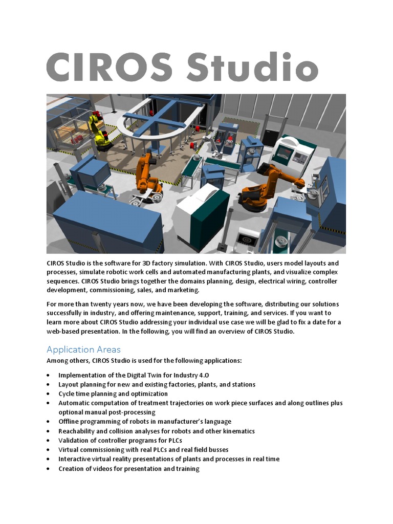 CIROS Studio Product Information en | PDF | 3 D Modeling | Simulation