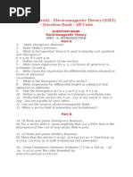 EMTL QUESTION BANK (Long Questions) | PDF | Transmission Line | Waves