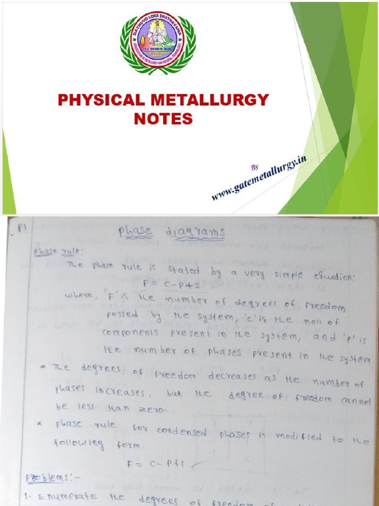 Physical Metallurgy NOTES | PDF
