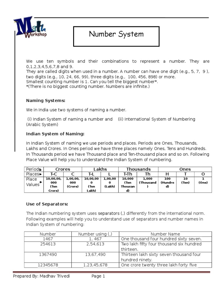 LM Number System | PDF | Encodings | Notation