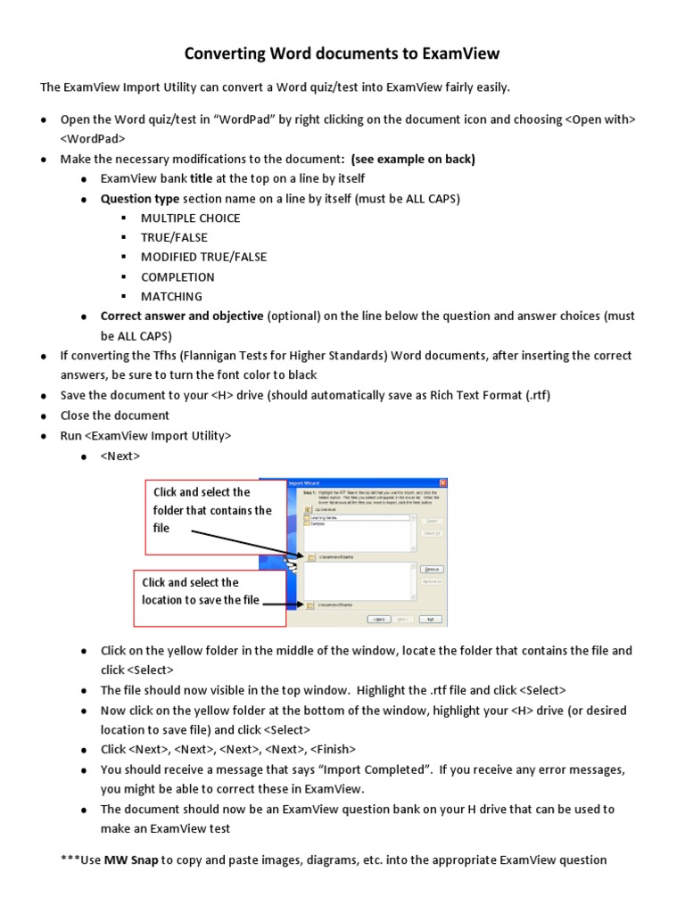 Converting Word Documents To ExamView | PDF | Group Decision Making | Computer File