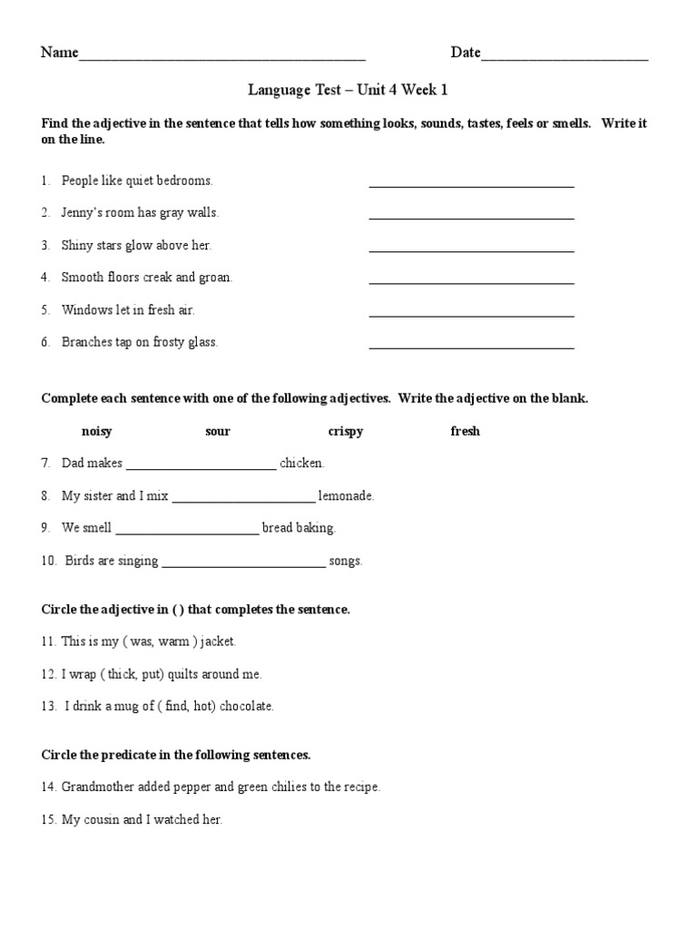 A Froggy Fable Grammar Test | PDF