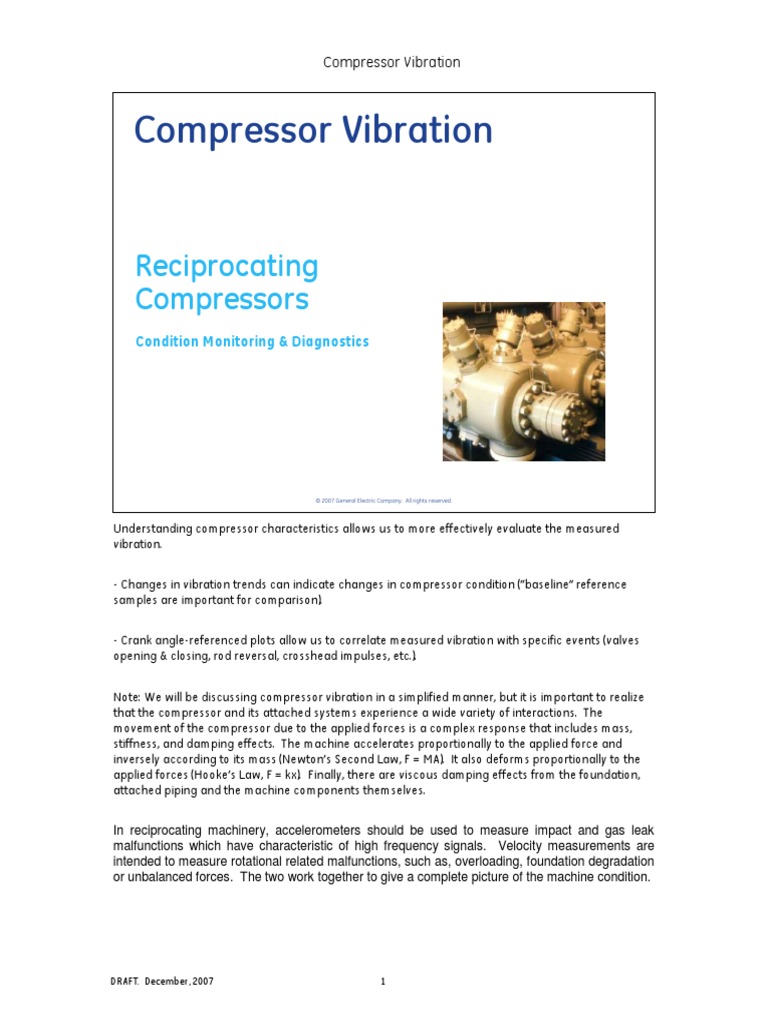 09 Compressor Vibration (Compressed) | PDF | Accelerometer | Inertial ...