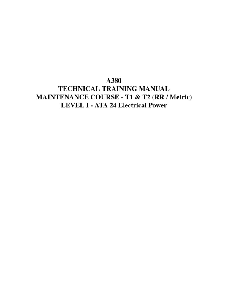 LEVEL I - ATA 24 Electrical Power | PDF | Alternating Current ...