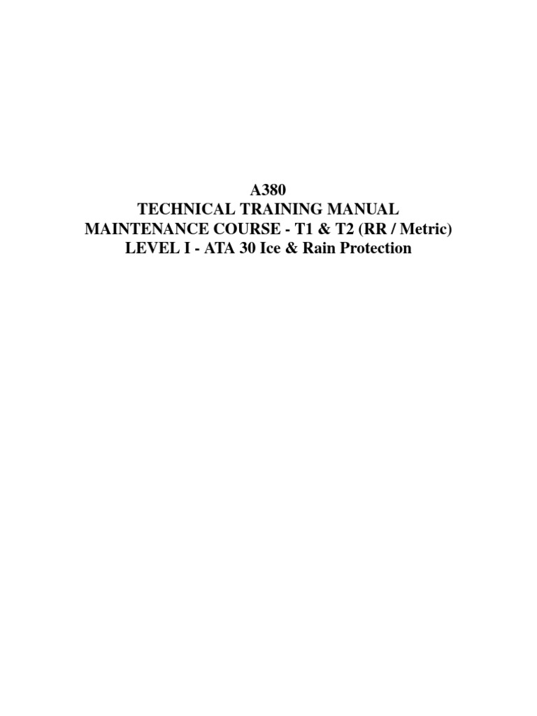 ATA 30 Ice & Rain Protection Overview | PDF | Ice | Valve