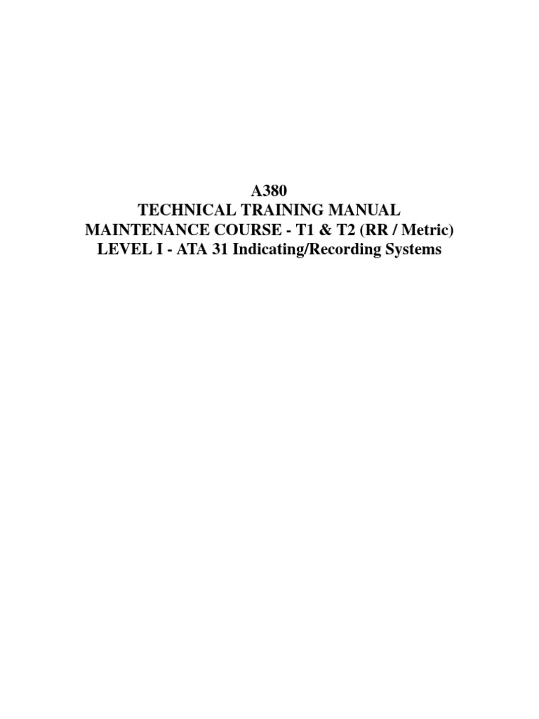 LEVEL I - ATA 31 Indicating - Recording Systems | PDF | Cockpit | Aviation