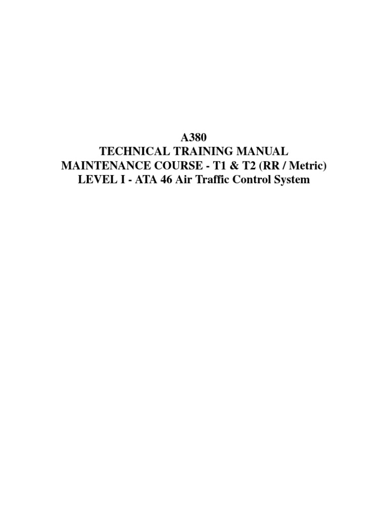 LEVEL I - ATA 46 Air Traffic Control System | PDF | Air Traffic Control ...