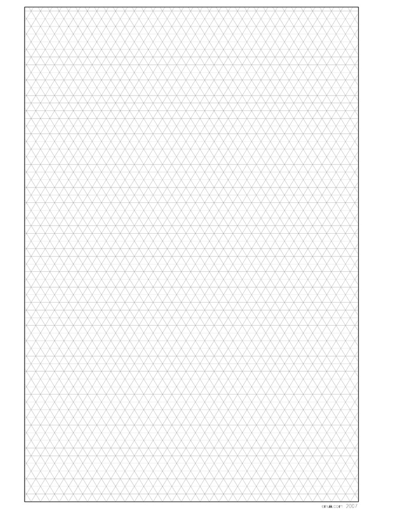 3D Isometric 5mm A4 Graph Paper PDF | PDF