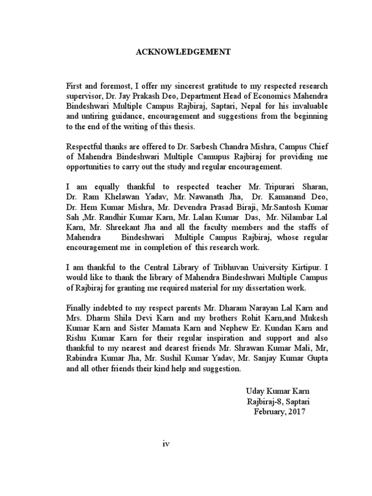 Acknowledgement | PDF