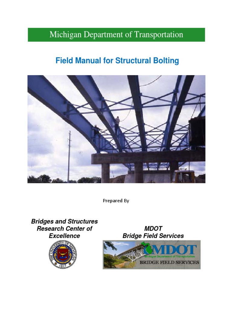 Structural Bolting Field Manual | PDF | Nut (Hardware) | Screw