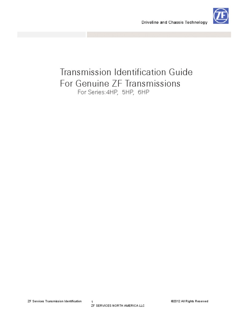 Transmission Identification Guide PDF | Download Free PDF | Wheeled ...