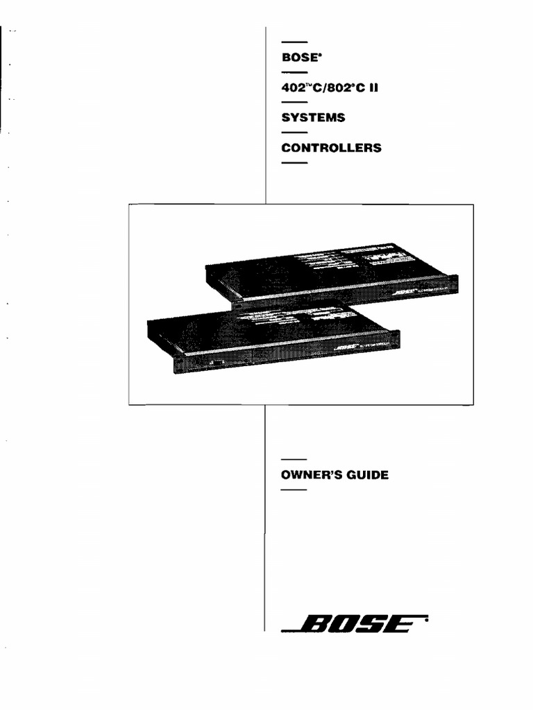 Bose 402c 802c-II Owners Guide | PDF
