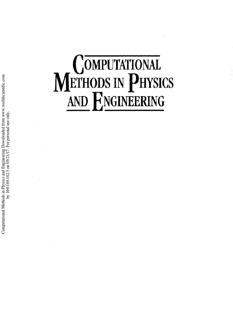 Computational Methods in Physics and Engineering | PDF | Numerical Analysis | Interpolation