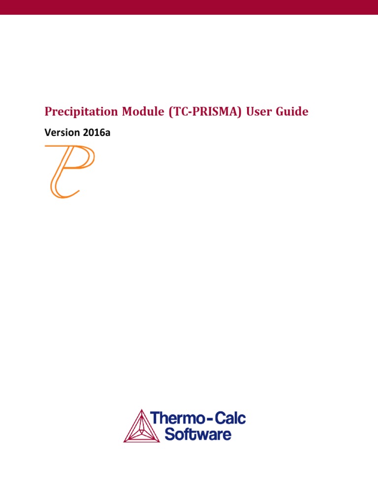 Precipitation Module (TC-PRISMA) User Guide | PDF | Nucleation | Phase ...