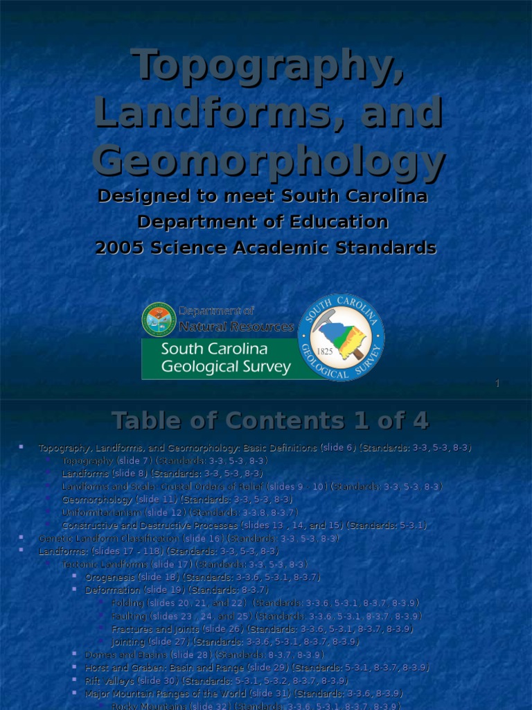 Topography, Landforms, and Geomorphology | PDF | Glacier | Geomorphology
