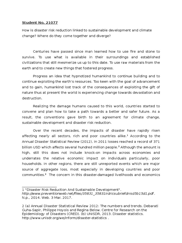 Disaster Risk Reduction | PDF | Disaster Risk Reduction | Sustainability