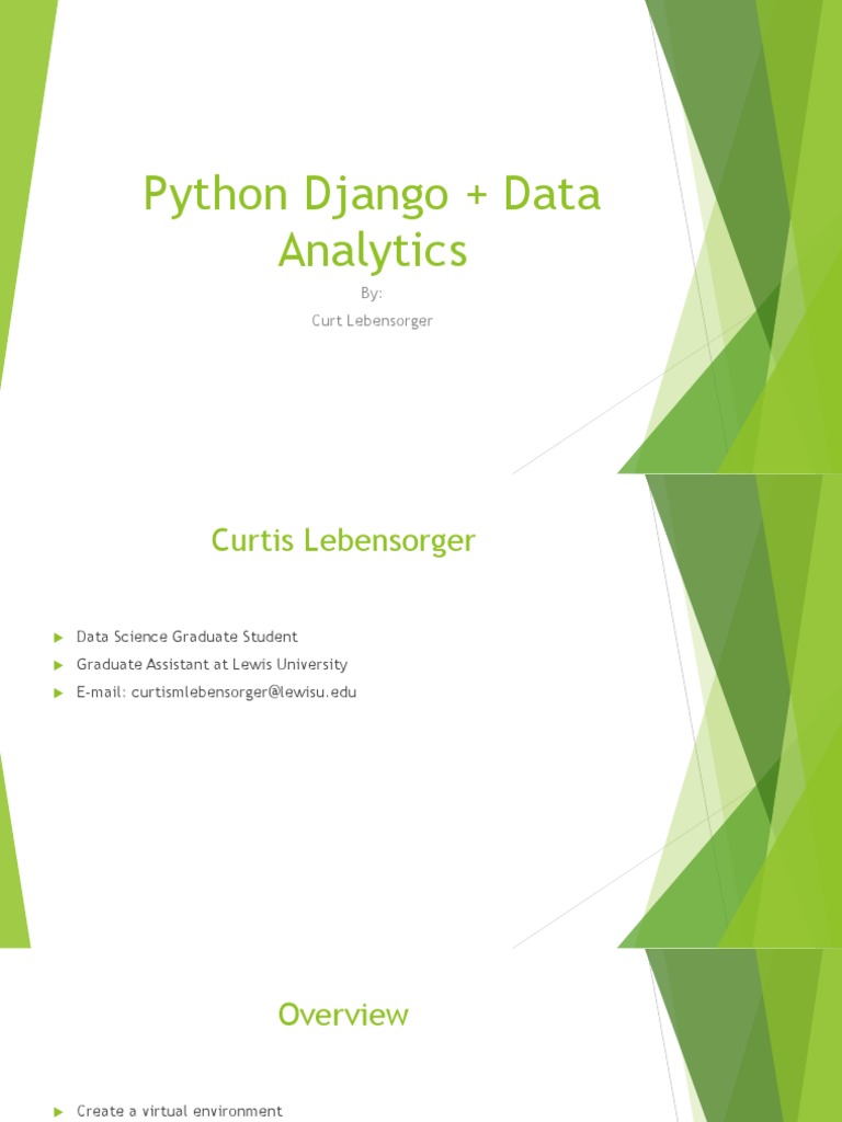 Python Django + Data Analytics: By: Curt Lebensorger | PDF | Information Technology Management ...