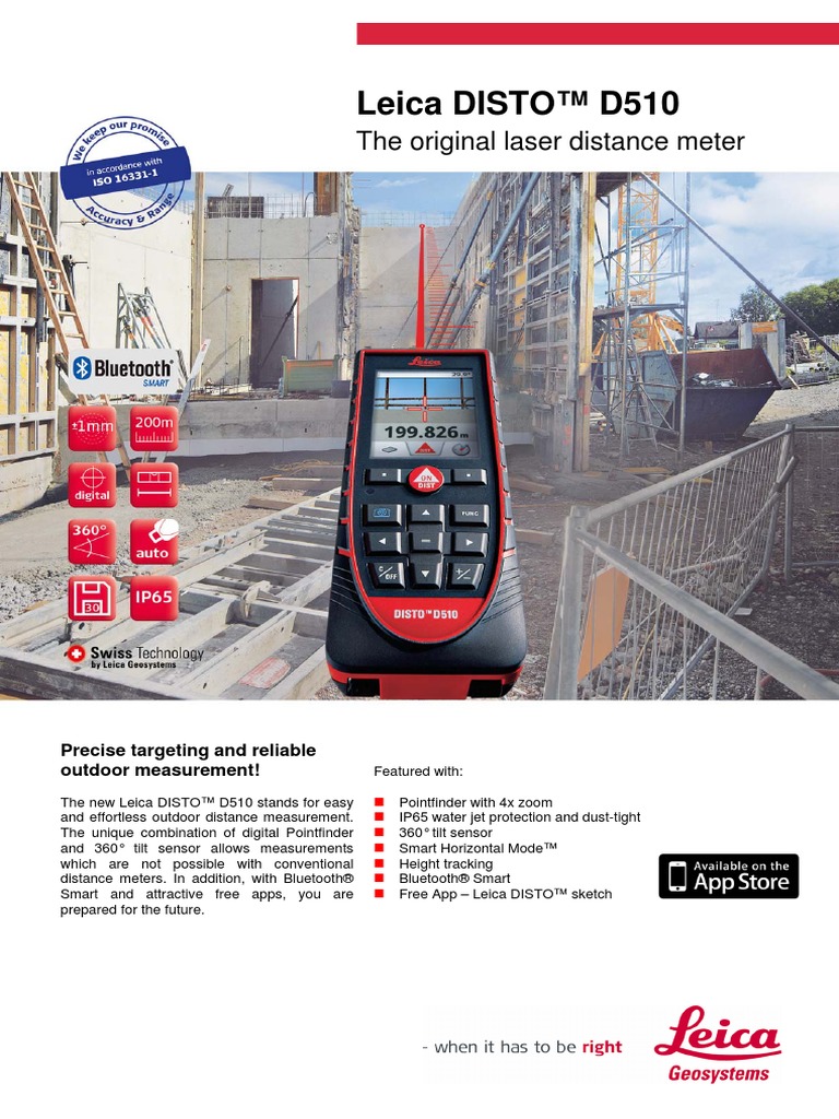 Catalogo Disto Leica D510 | PDF | Bluetooth | Equipment