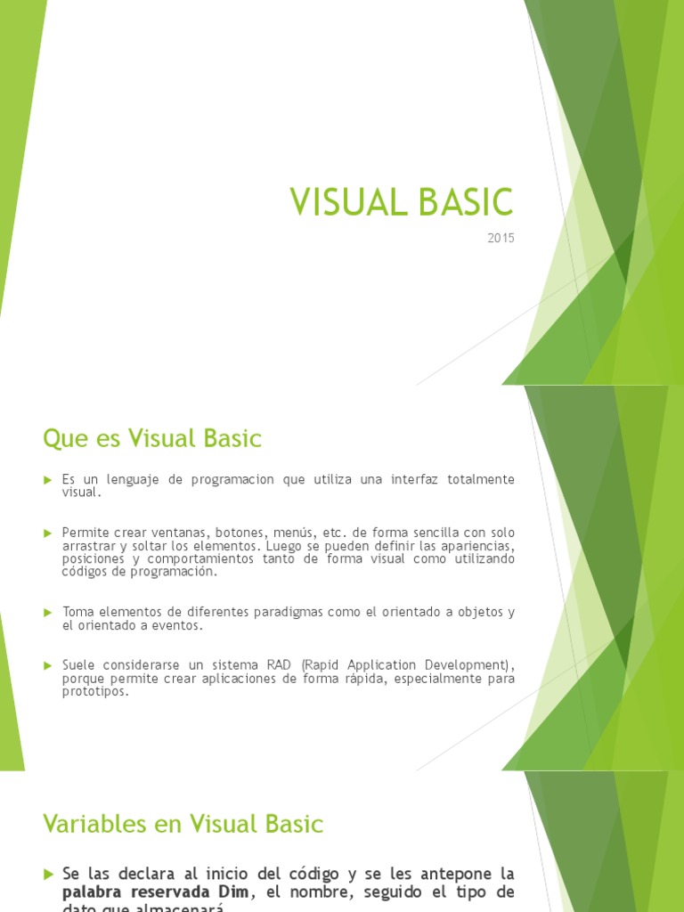Visual Basic 2015 | PDF | Básico | Tipo de datos