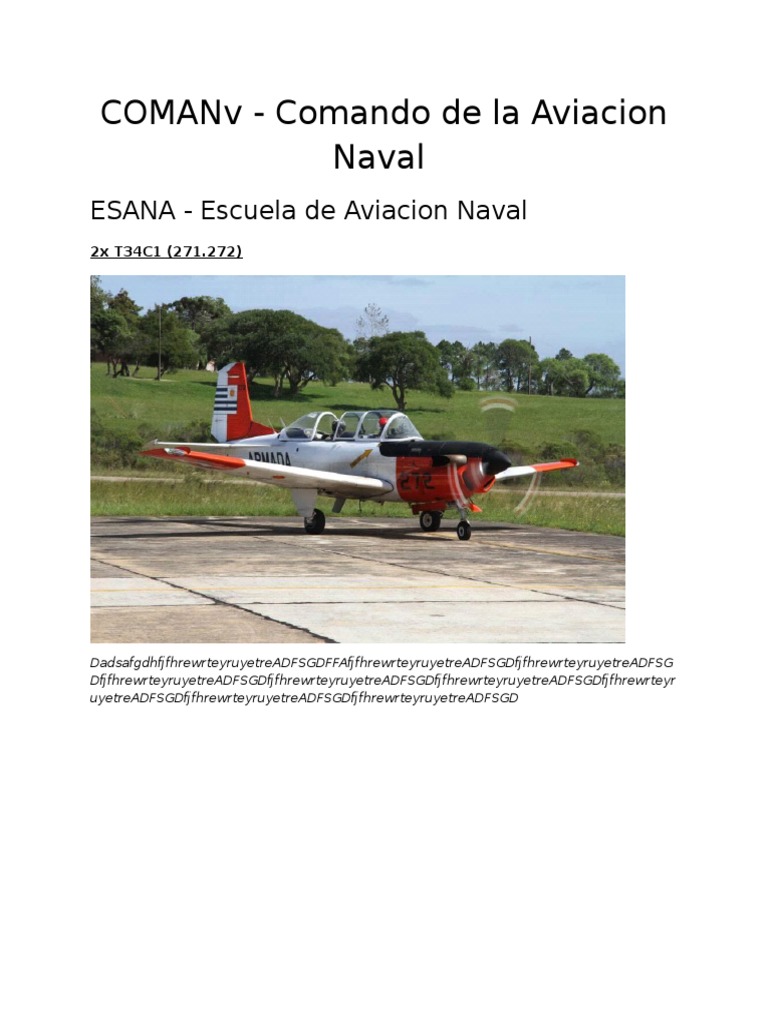 Comanv - Comando de La Aviacion Naval | PDF | Science & Mathematics | Technology & Engineering