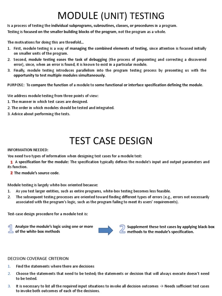 (Unit) Testing: Opportunity To Test Multiple Modules Simultaneously ...