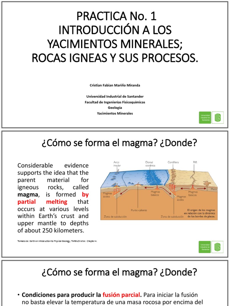 Introducción A Los Yacimientos Minerales | PDF | Magma | Basalto
